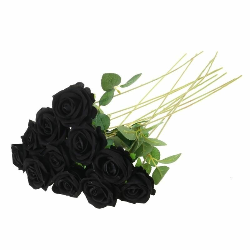 Свадебный букет из искусственных роз, Черный