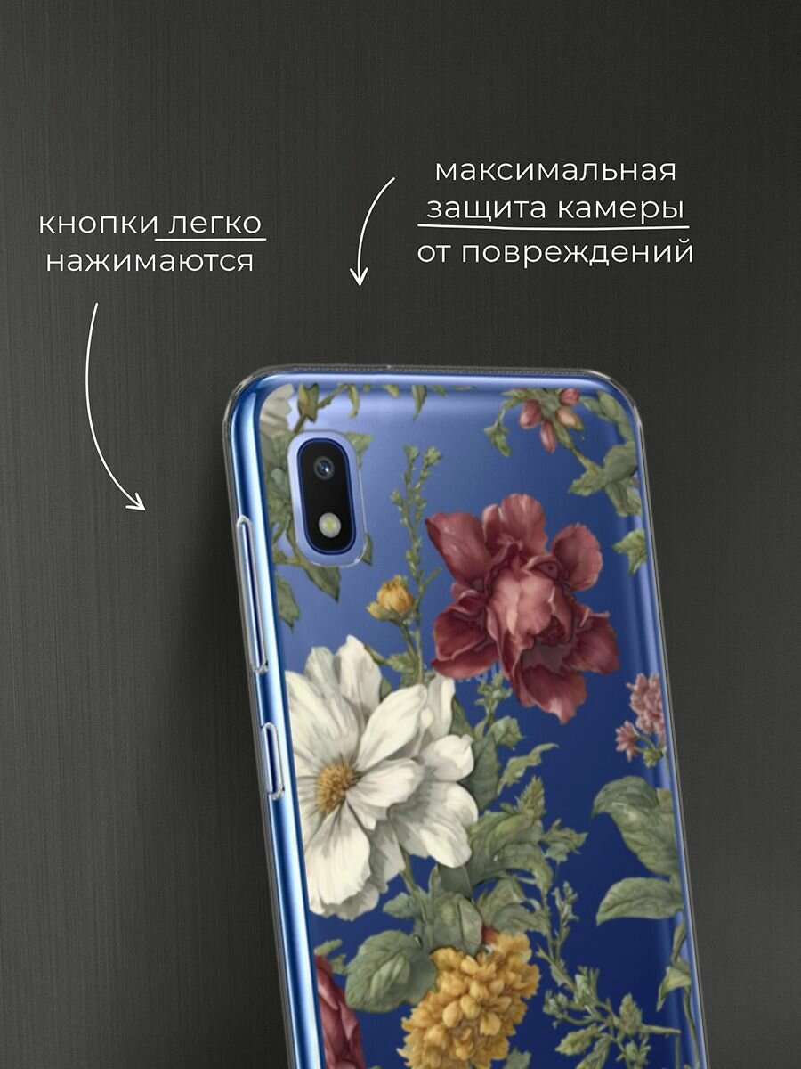 Чехол на Samsung Galaxy A10 / Самсунг Галакси А10 с принтом Акварельные цветы 2 — фото 1