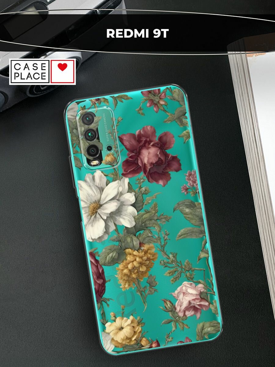 Чехол на Xiaomi Redmi 9T / Сяоми Редми 9Т с принтом Акварельные цветы 2