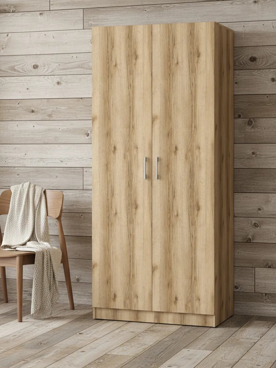 Распашной шкаф FRESTER с полками для одежды деревянный, от производителя