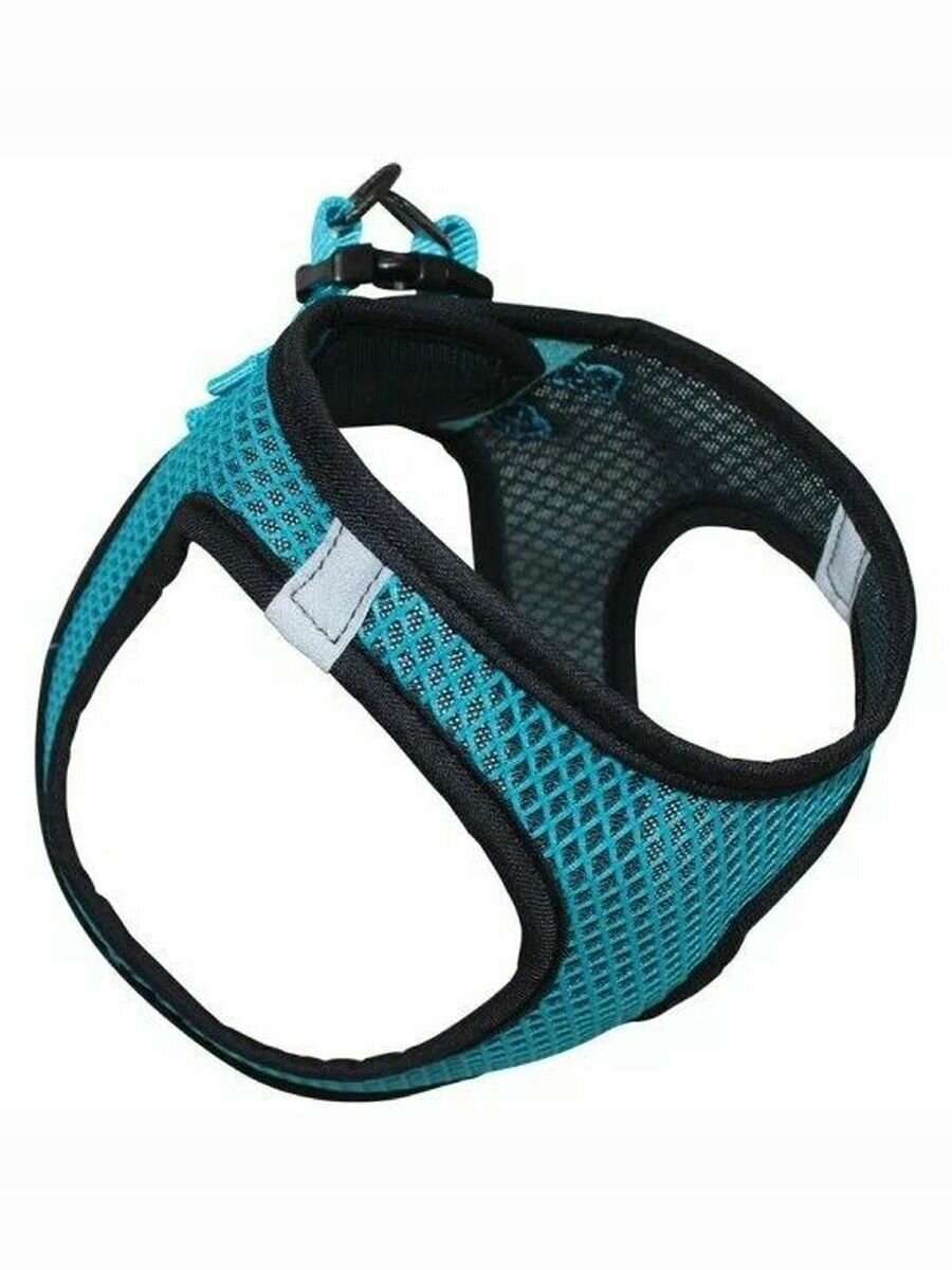 Мягкая шлейка-жилетка из нейлона, цвет голубой, размер XL, обхват груди 520-560 мм