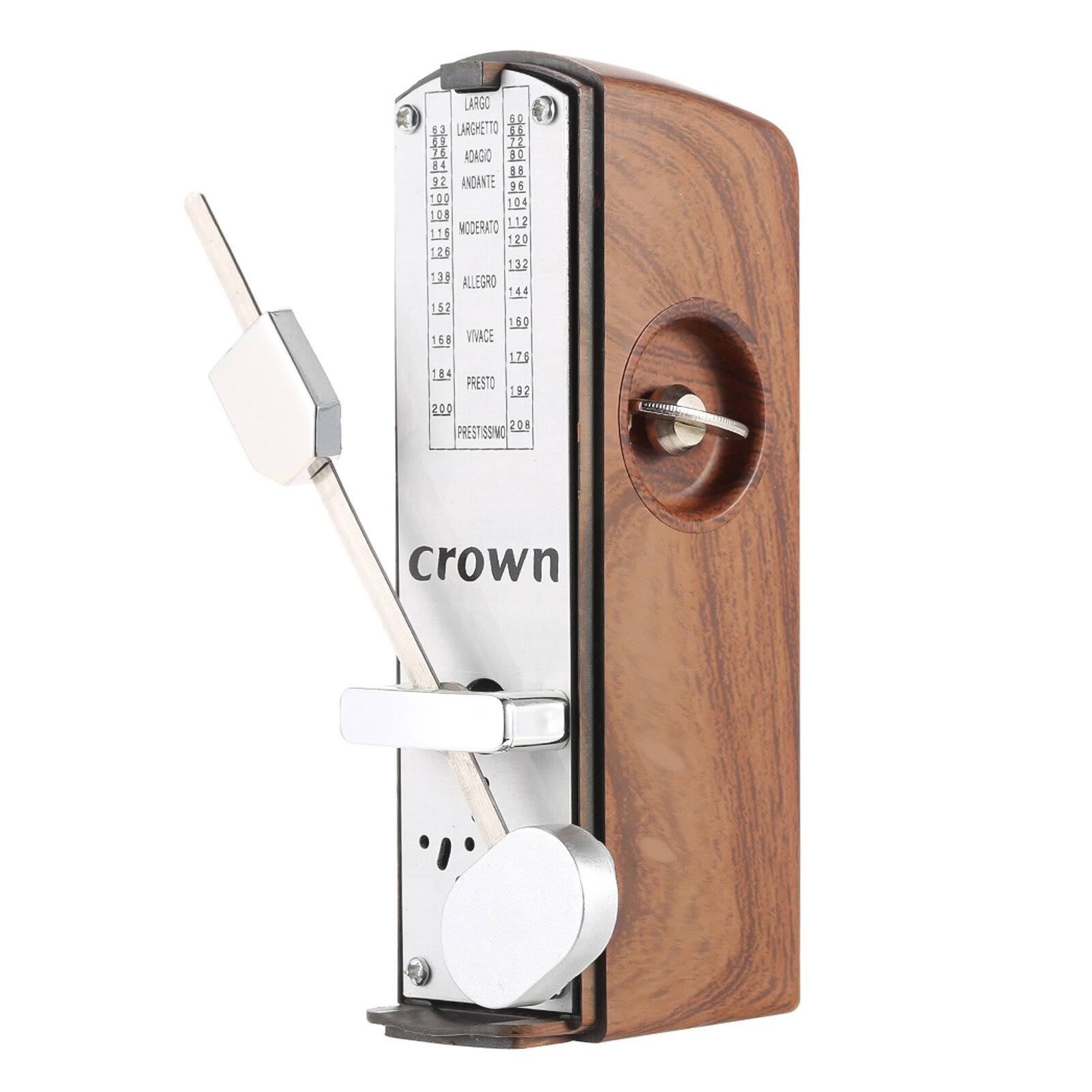 Портативный мини механический метроном универсальный 11см высота для фортепиано гитары скрипки укулеле китайского цитры музыкальных инструментов White Black Red Mahogany Light mahogany 60~208 ударов в минуту 5*3.1*11см 1шт