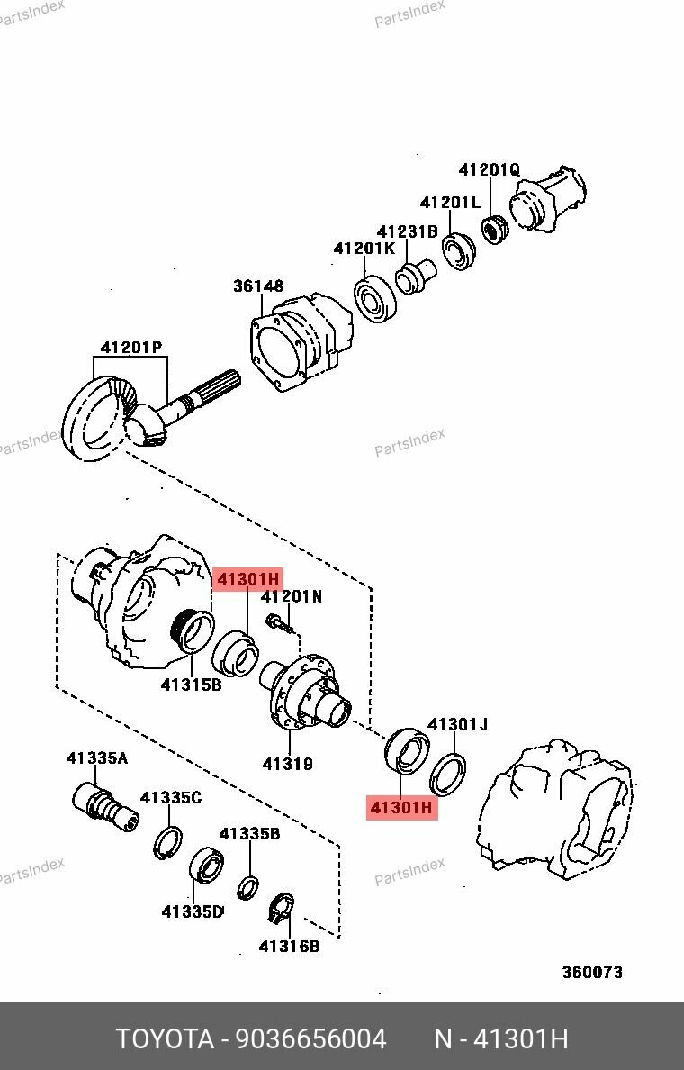 Подшипник, TOYOTA 9036656004