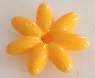 Friends Accessories Flower with 7 Thin Petals and Pin, 93081e Bright Light Orange N