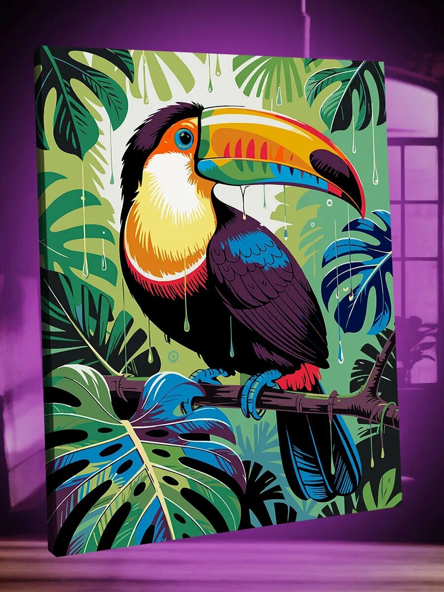 Картина по номерам Тукан