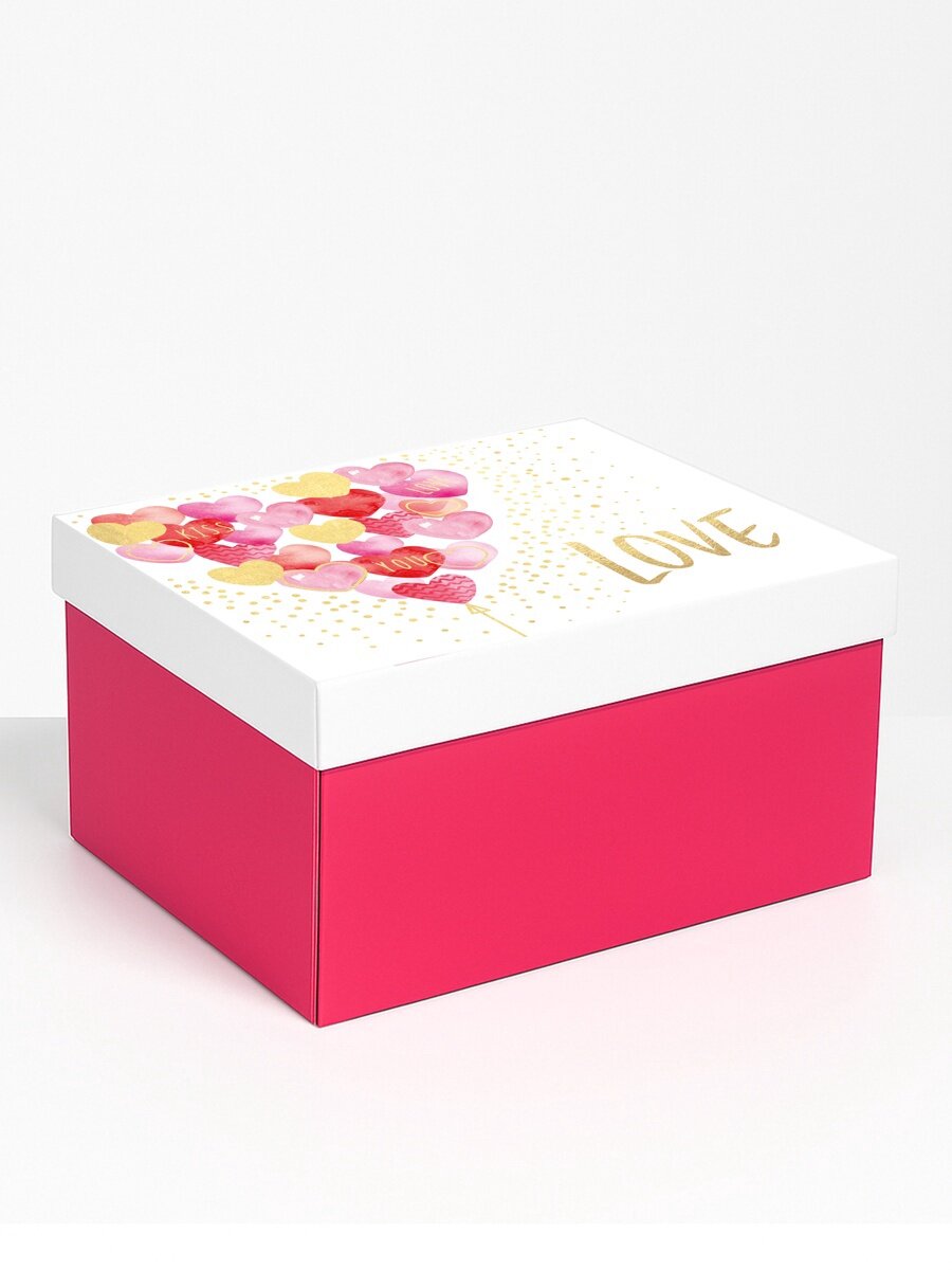 Коробка подарочная складная "Love", 31 х 25,5 х 16 см, на подарок