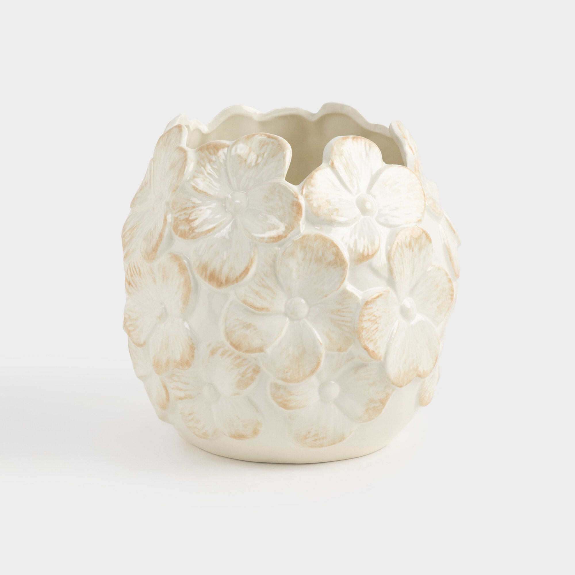 Ваза для цветов, 21 см, декоративная, фарфор P, молочная, Цветы, Bloome