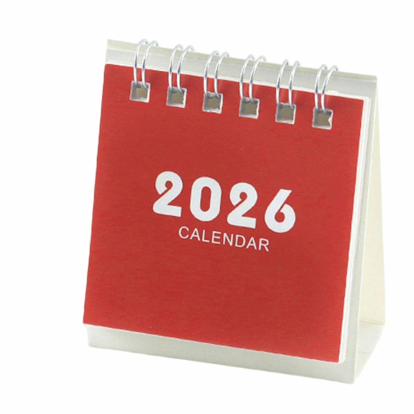 Портативный настольный календарь на 2026 год с двойным переплетом из бумаги 17 месяцев для офиса