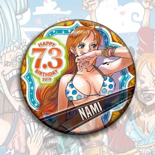 Значок One Piece Nami 7.3 Birthday, Bandai, Цвет: 10