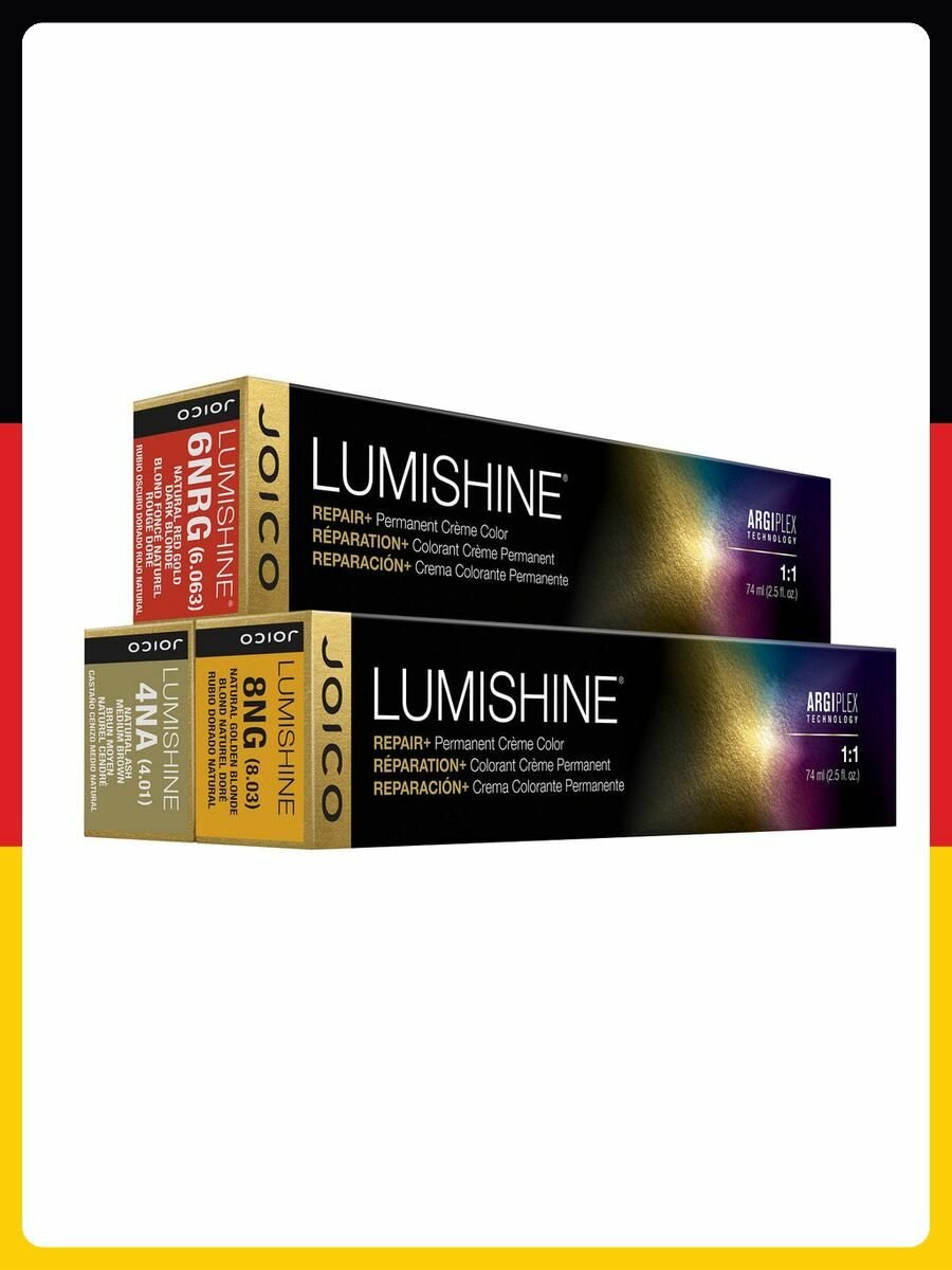 Краска для волос Joico LumiShine Reprair+ Permanent Creme Color 74 мл, 1VV Violet Black