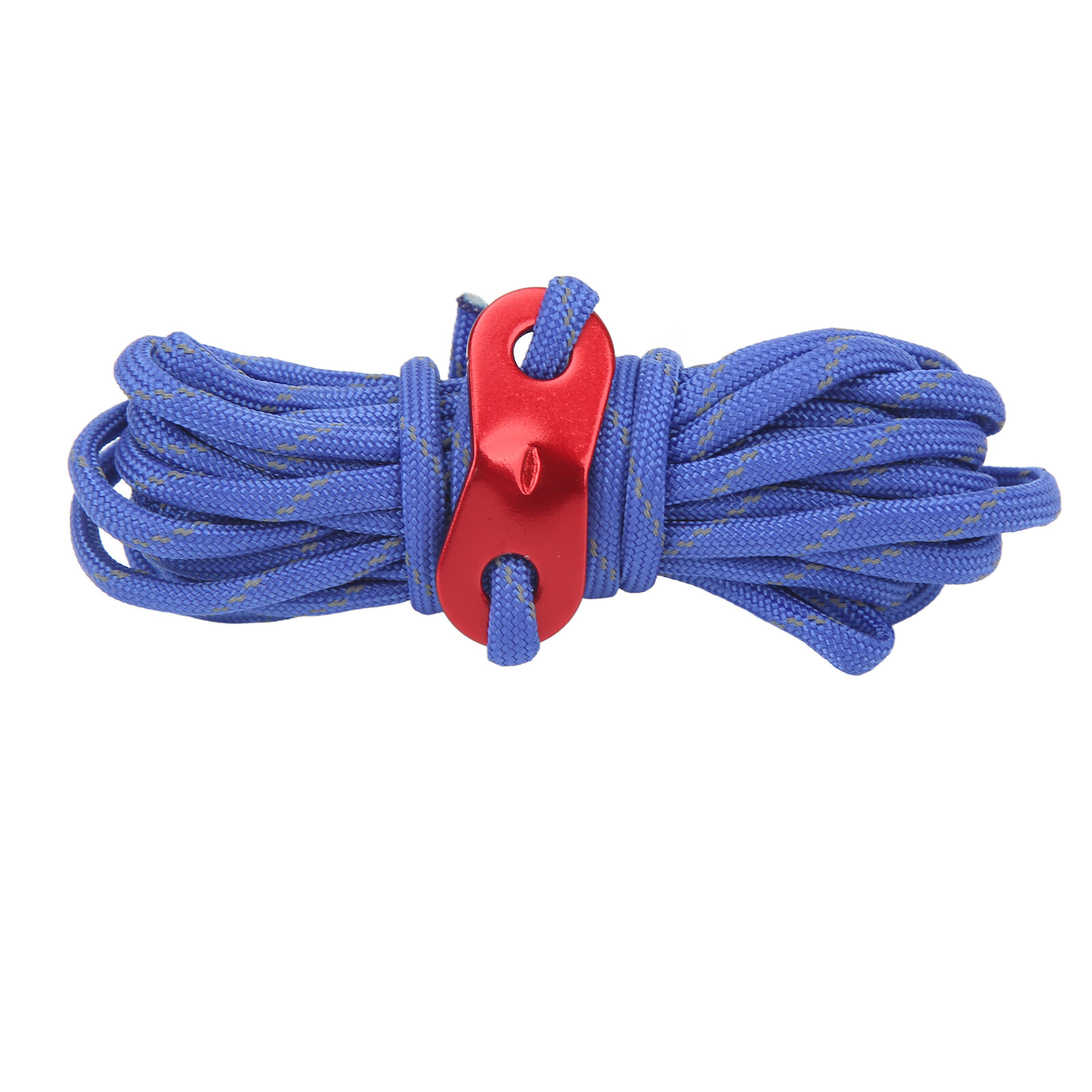 Светоотражающая веревка для палатки, утолщенный ветрозащитный шнур для кемпинга с пряжкой из алюминиевого сплава для наружного кемпинга, синий