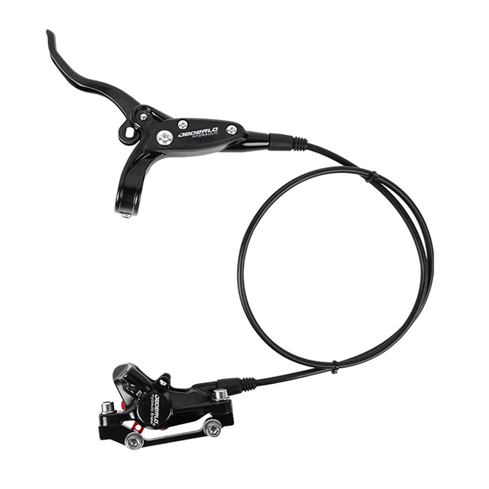 Гидравлический дисковый тормоз для велосипеда Алюминиевый передний калипер Аксессуары для велосипеда Спортивное оборудование для дорожных велосипедов Горных велосипедов Материал Алюминиевый сплав Цвет Черный Тип Передний тормоз Длина гидравлической