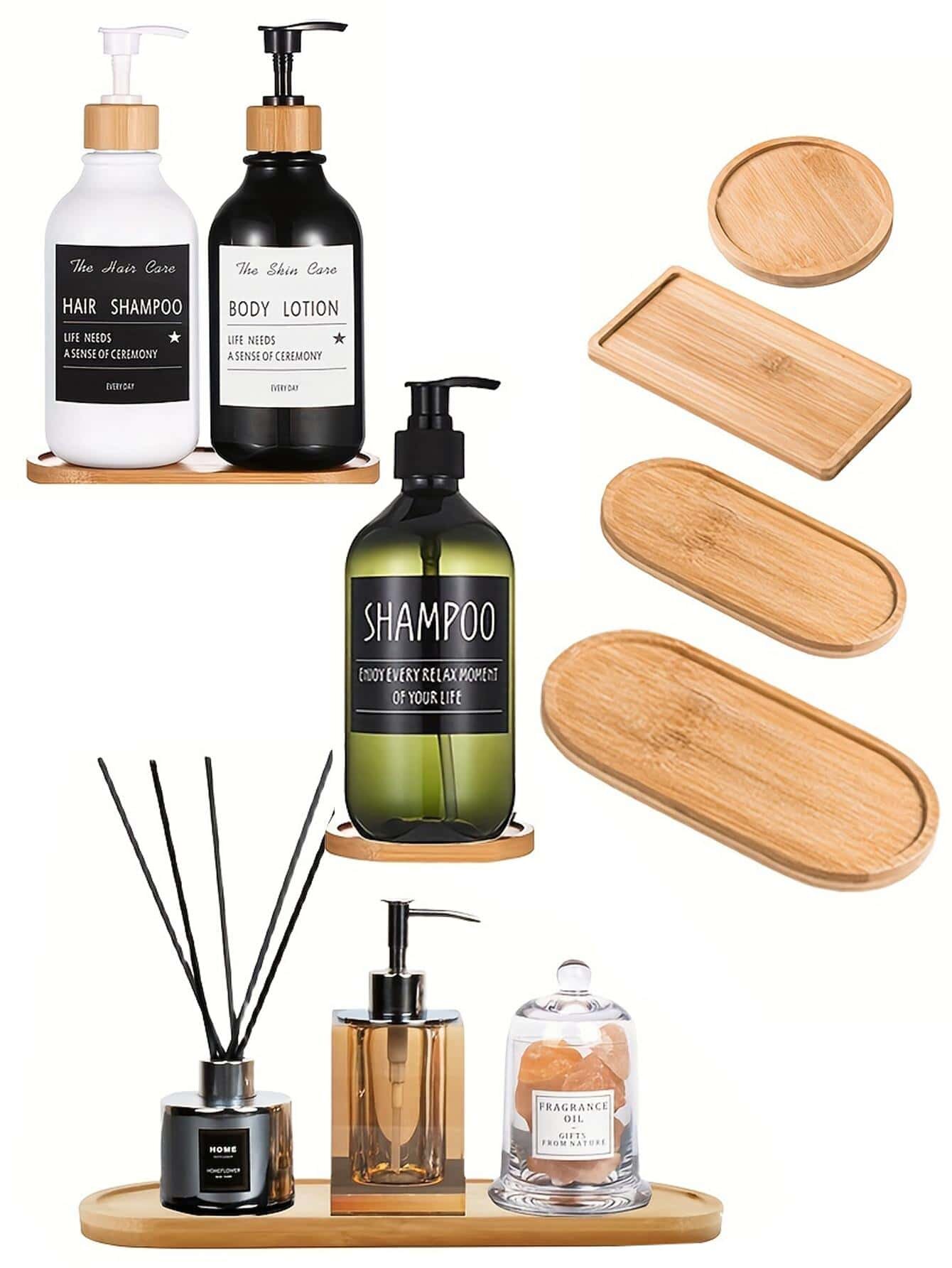 Поддон для дозатора мыла из бамбука и дерева