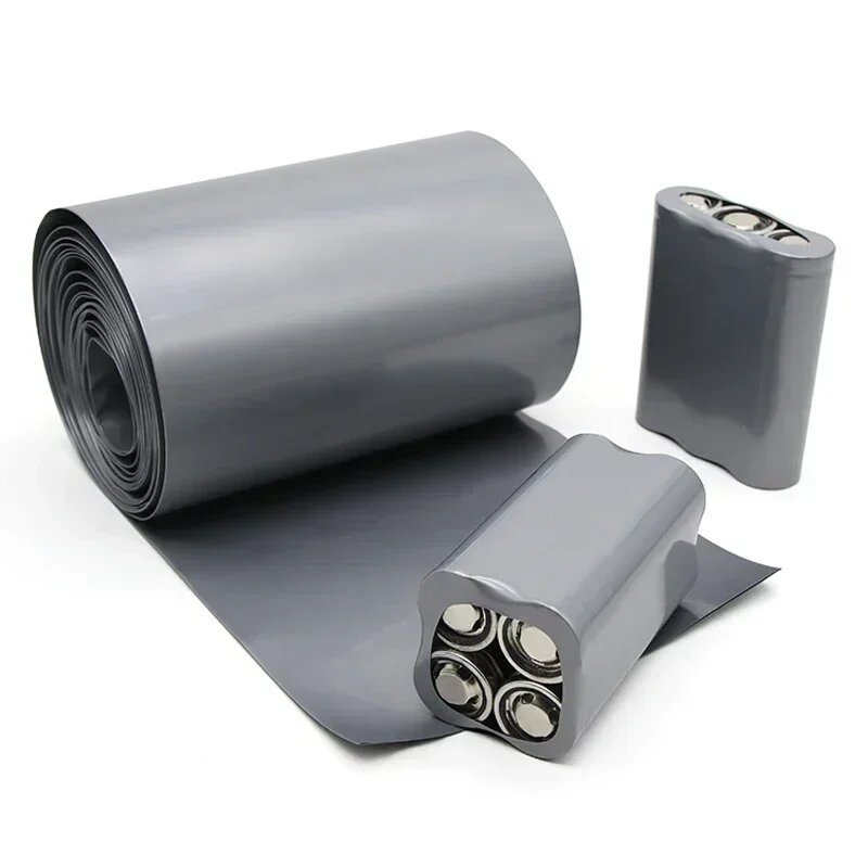 Цветная термоусадочная трубка ПВХ для аккумуляторов 18650 Grey, Flatten Width 60mm