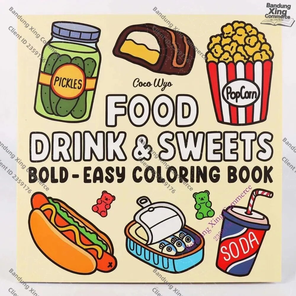 Раскраска антистресс для взрослых и подростков Coco Wyo -Delicious snacks 10