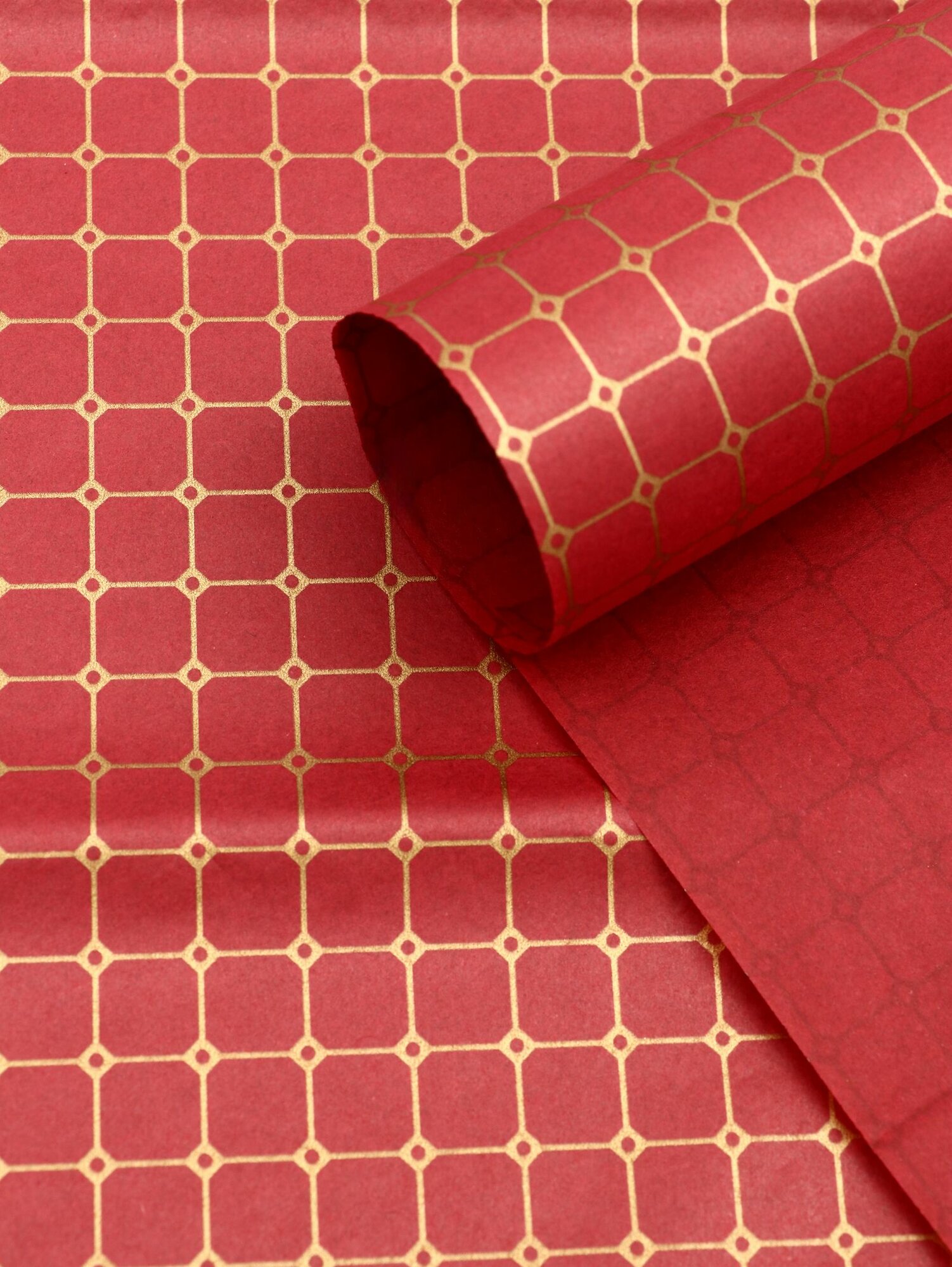 Бумага упаковочная тишью, Шарм , винный, 50 см х 70 см 17 грамм, 10