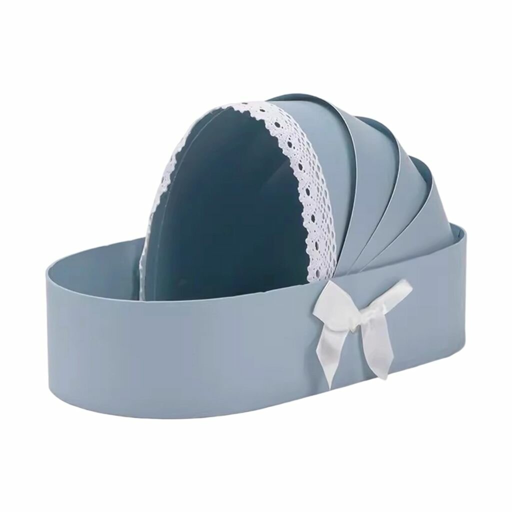 Коробка для упаковки букета в виде цветочной коробки "Сделай сам"-Синий