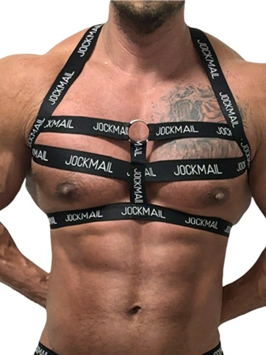 Мужская портупея черная JOCKMAIL JM912-2 Один размер (46-52)