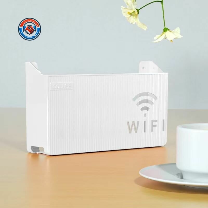 Короб для роутера универсальный, полка настенная для Wi-Fi роутера tp-link xiaomi keenetic asus d-link, защита от царапин, компактный лаконичный дизайн, крепление на 3М скотч или саморезы, размер 24,5х14,5х6 см