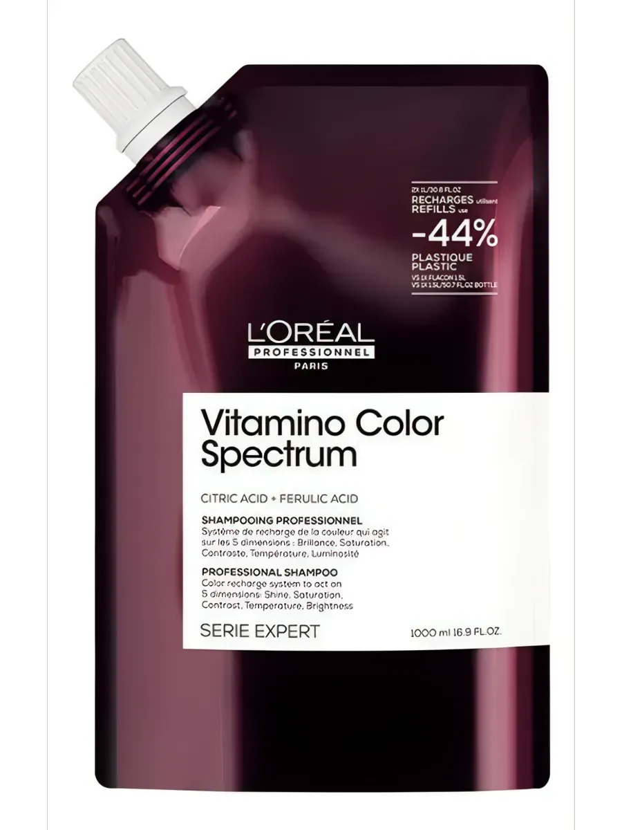 Шампунь L'Oreal Professionnel Vitamino Color Spectrum бессульфатный для окрашенных волос, 1000 мл, Refill