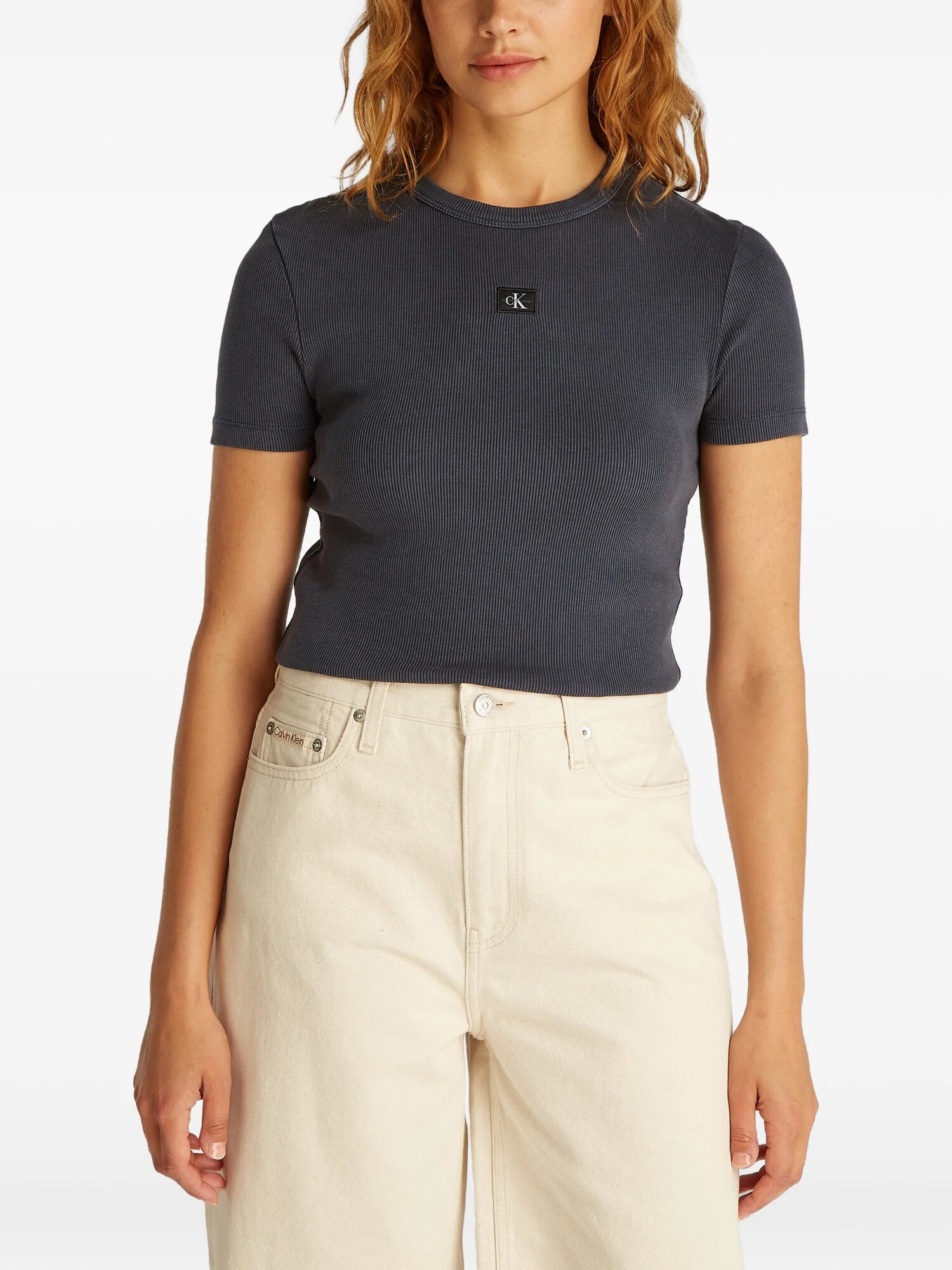 Футболка CALVIN KLEIN, размер M, серый — фото 1