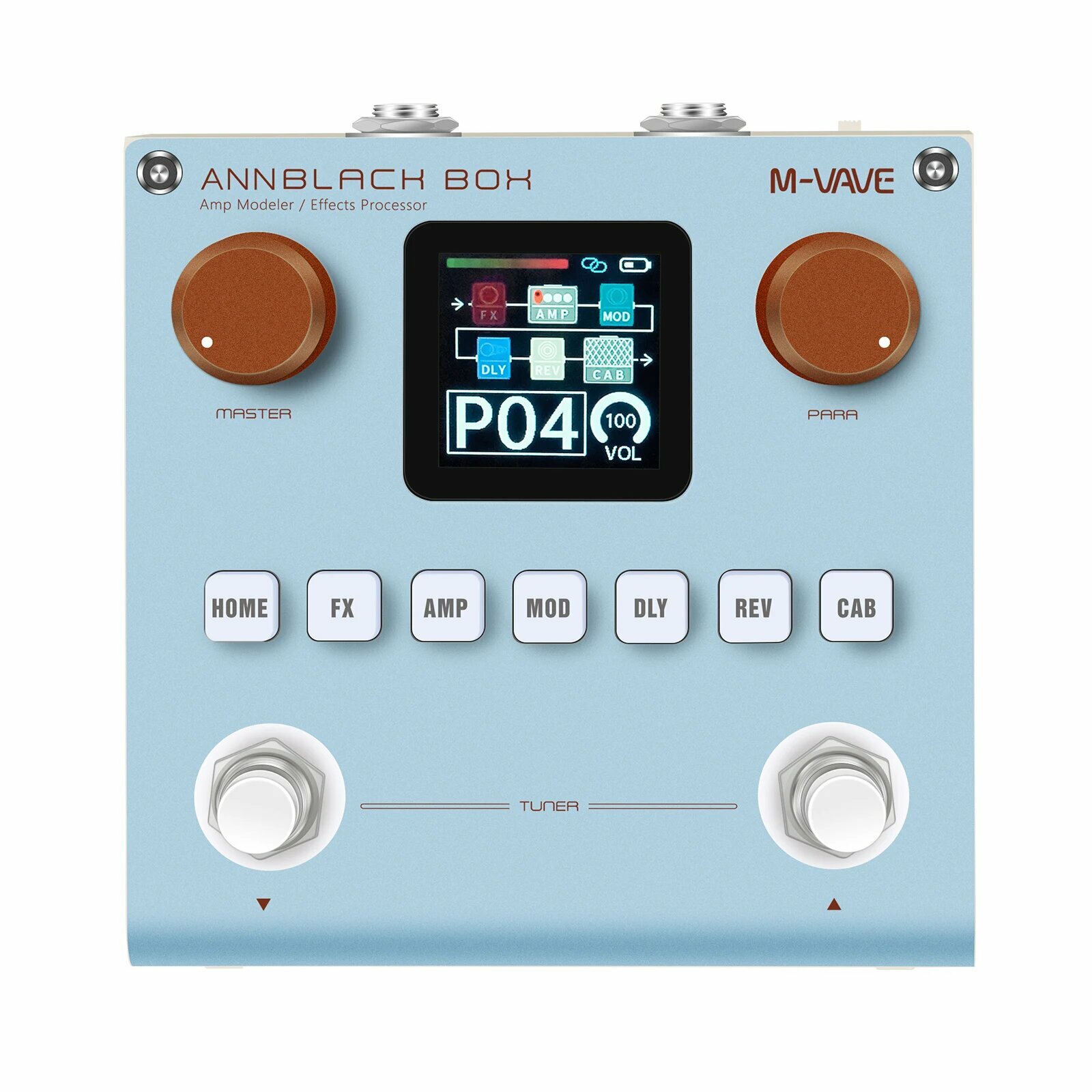 M-VAVE Annblackbox Педаль Эффектов для Гитары/Баса (Blue)