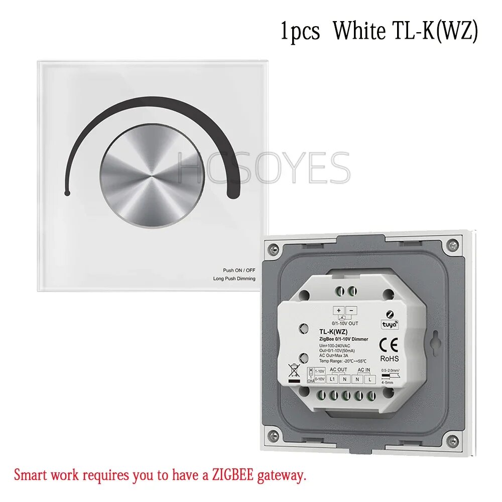 HCSOYES Tuya Smart RGB-контроллер Белый, White Dimmer