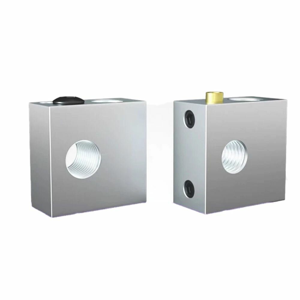 1 шт. Алюминиевый нагревательный блок для хотэнда печатающей головки Reprap Makerbot MK7 MK8, размер 20*20*10 мм (20x20x10 мм), для 3D-принтера.