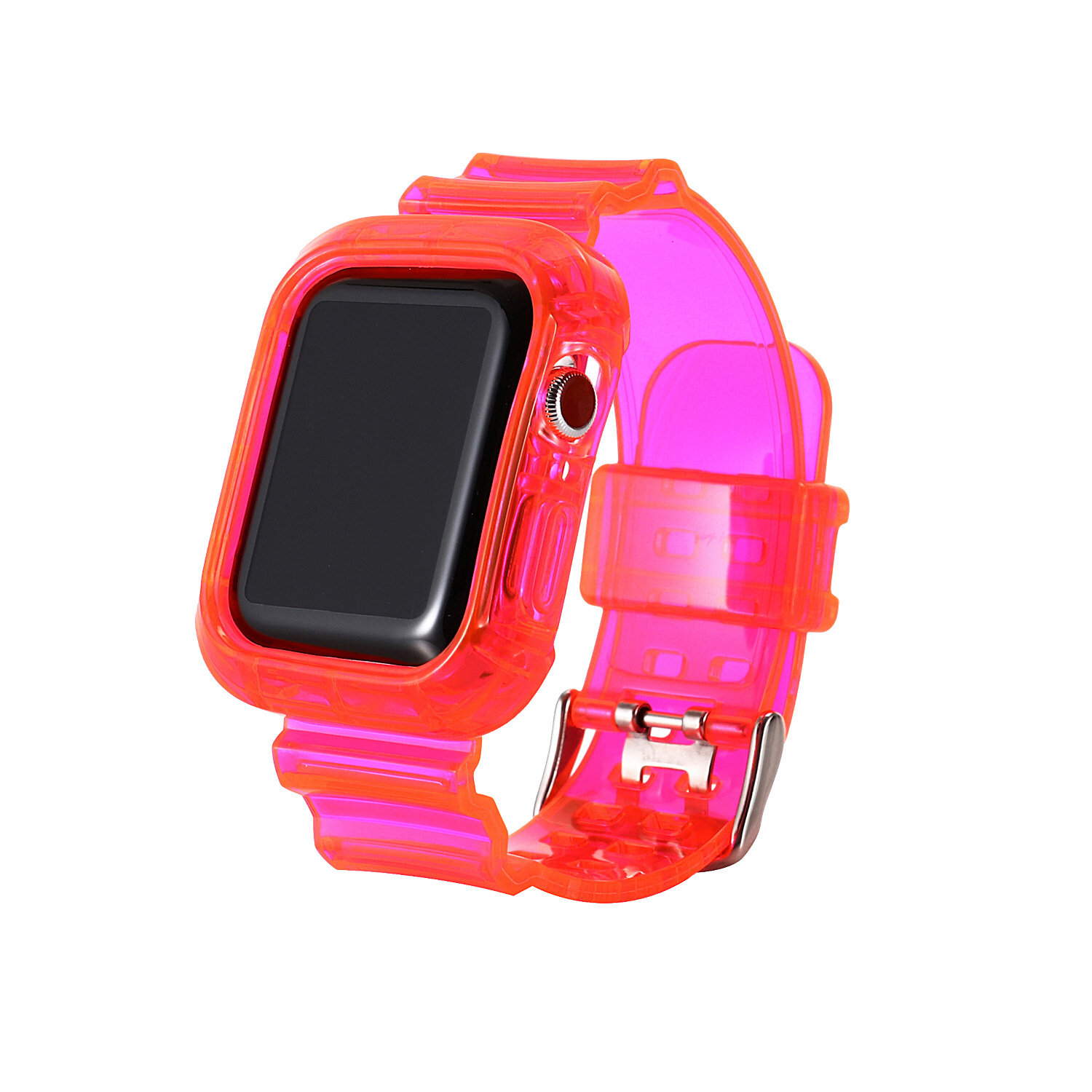 Прозрачная красная защитная бандажная пленка для Apple Watch 38/40 мм (подходит к сериям 6,5,4,3,2)