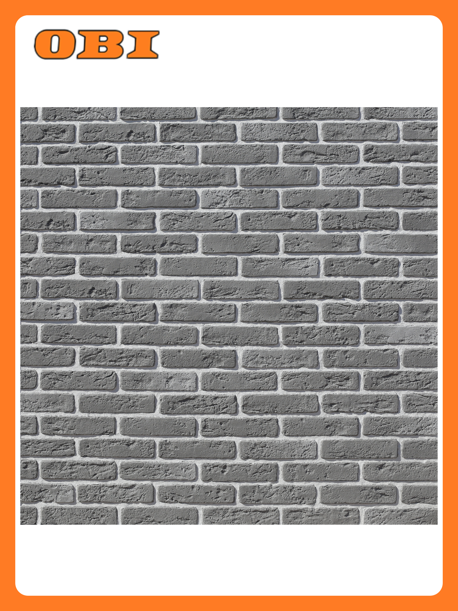 Гипсовая плитка White Hills Йорк Брик серая 19x4,7 см