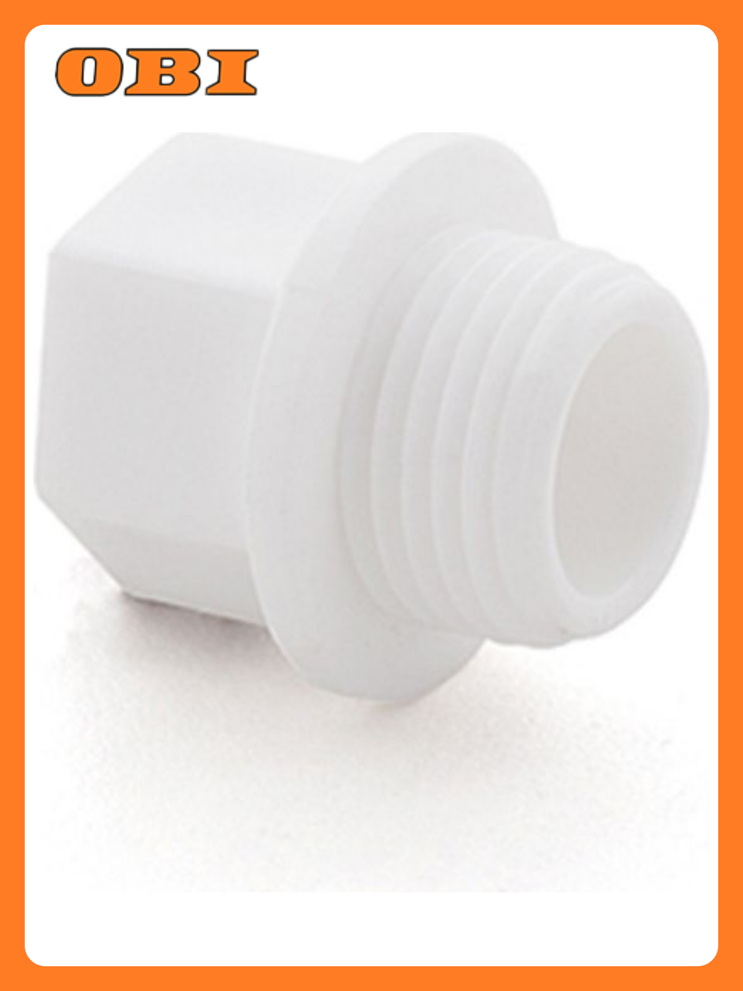 Заглушка резьбовая RTP PPR, 3/4", PN25, 25мм, полипропилен, белый, сварка - резьба, наружная