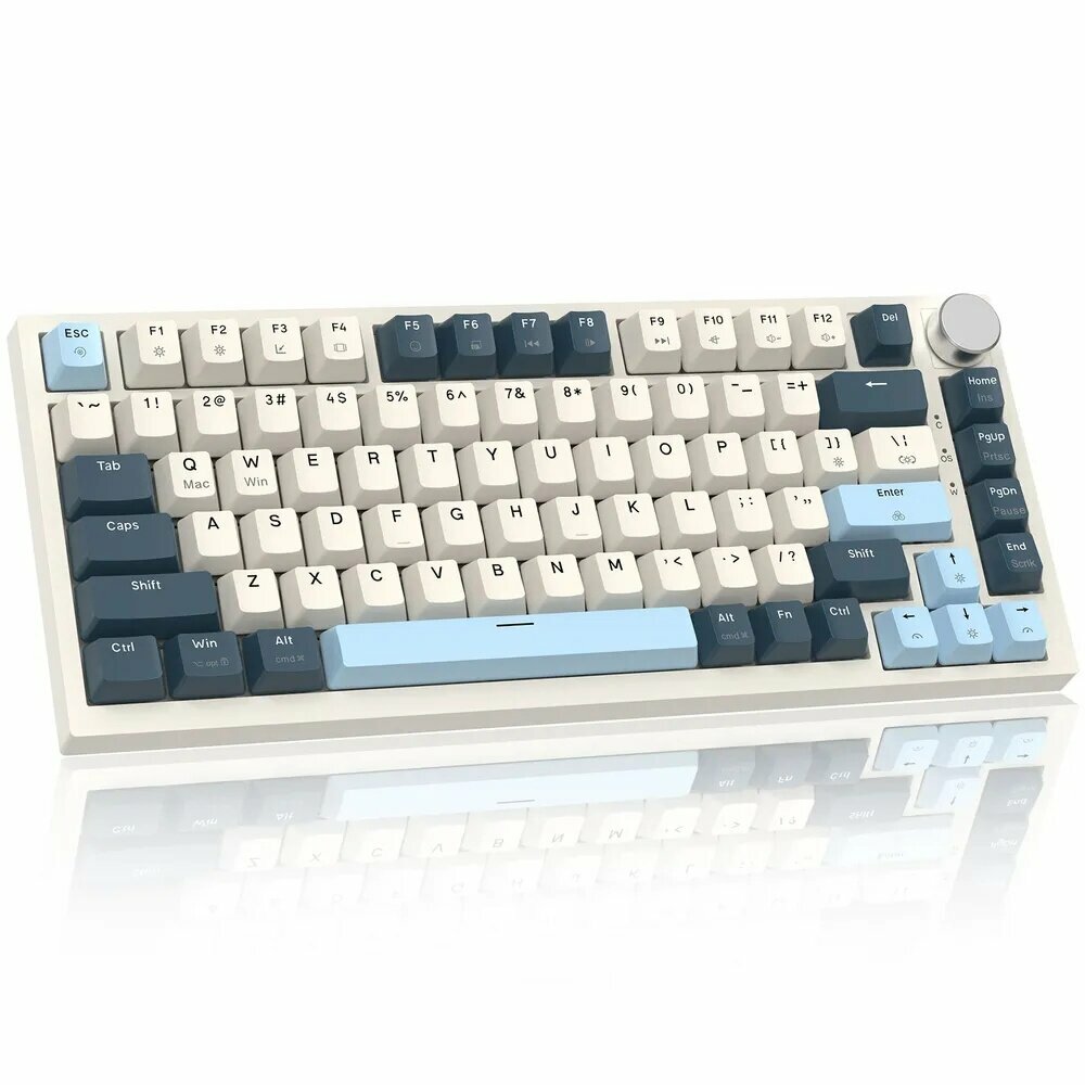 ATTACK SHARK Игровая клавиатура проводная , Английская раскладка, голубой