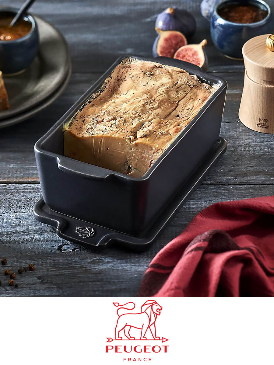 Форма для запекания паштета Peugeot Slate с крышкой и прессом, керамика