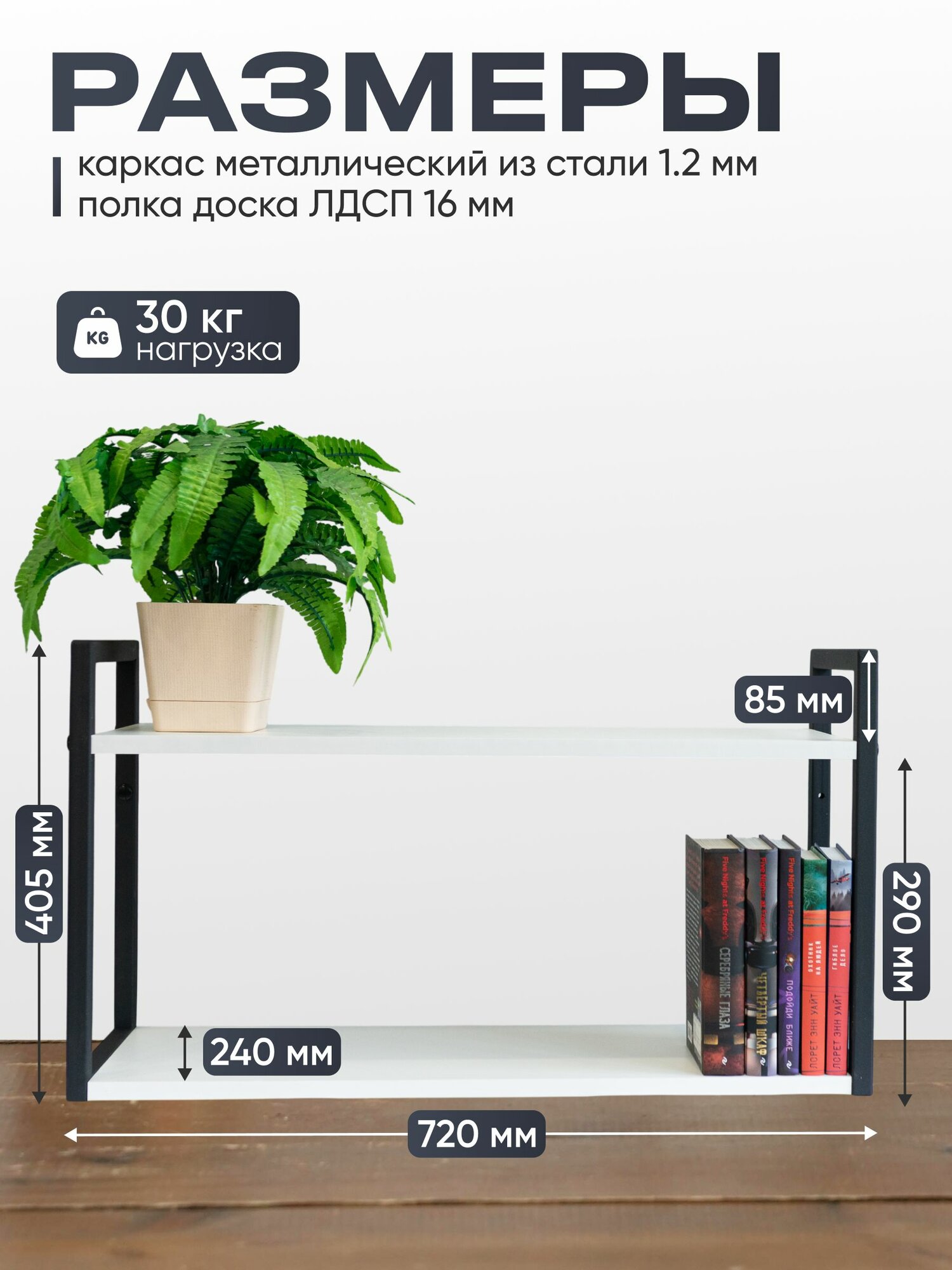 Настенная полка LOFT — фото 1