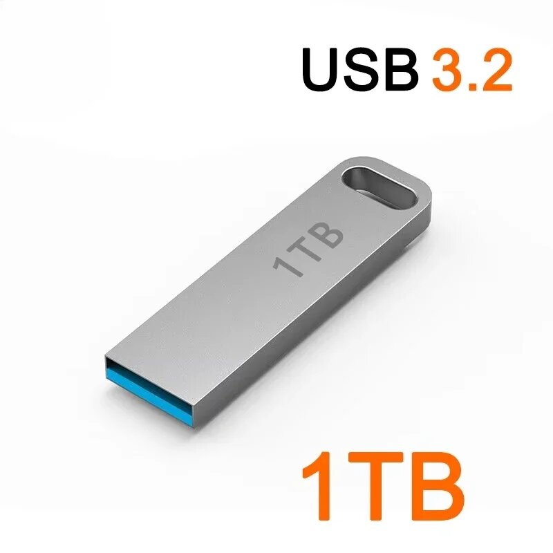USB 3.2 флешка 2 ТБ для Xiaomi Silver 1T