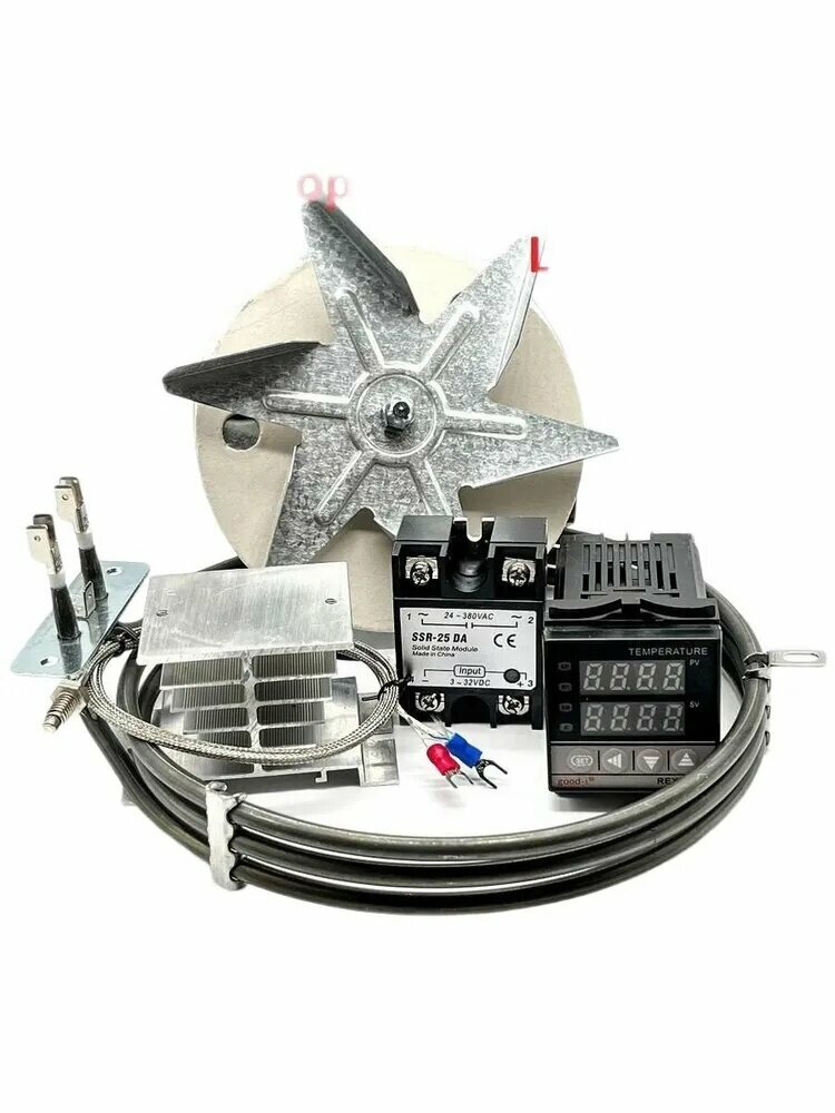 Набор конвекции коптильни "Профи" (ТЭН 2,0 кВт+PID регулятор+мотора L -14 мм)