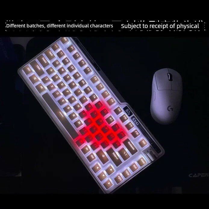 Кейкапы xtrfy k5 из PBT, тип «пудинг», для гейминга, совместимы с ATK68, Wooting60, Nano68, Fire68 Белые кейкапы Kozhi
