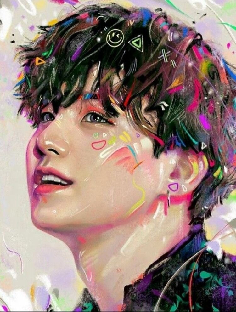 Набор для самостоятельной вышивки алмазами 5D Портрет BTS - круглая алмазная мозаика размером 40x50 см для украшения стен дома,40X50CM, белый