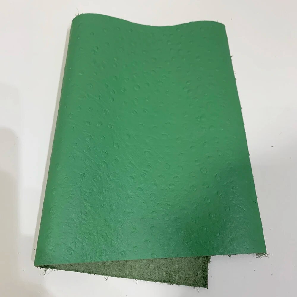 Кожа для сумок, карри, тиснение под страуса Зеленый, T208