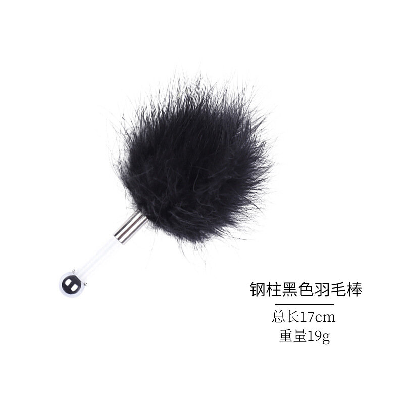 Перо палка подбирает дразнящие палочки с кисточками анальная пробка с черными перьями