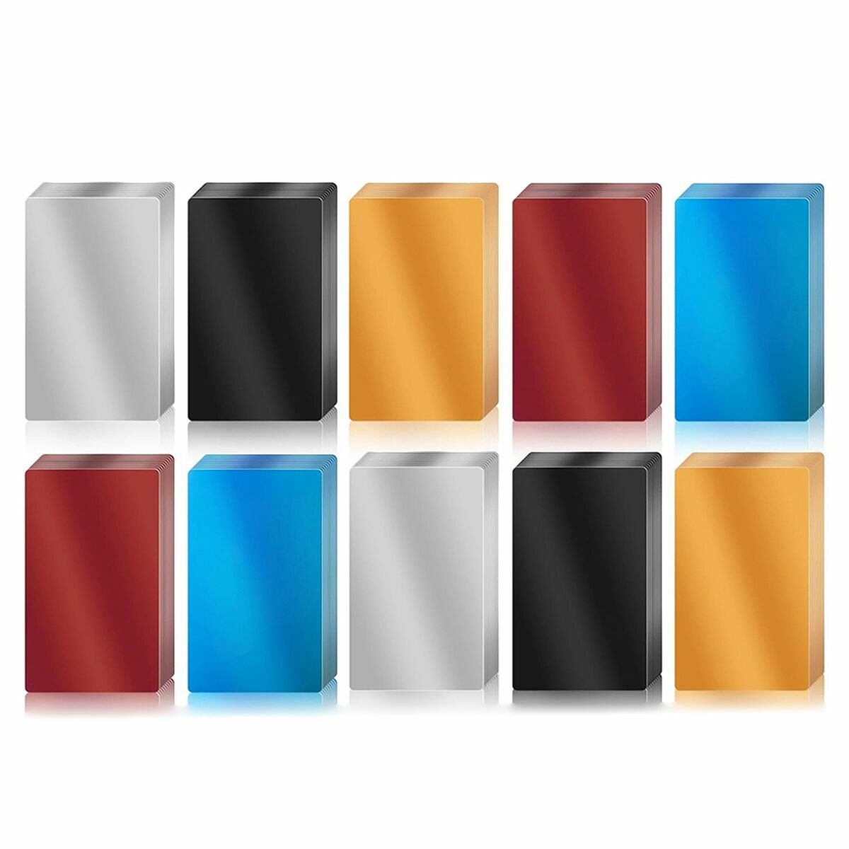 100 шт. Металлические заготовки для гравировки цветной алюминиевый лист 86x54x02 мм