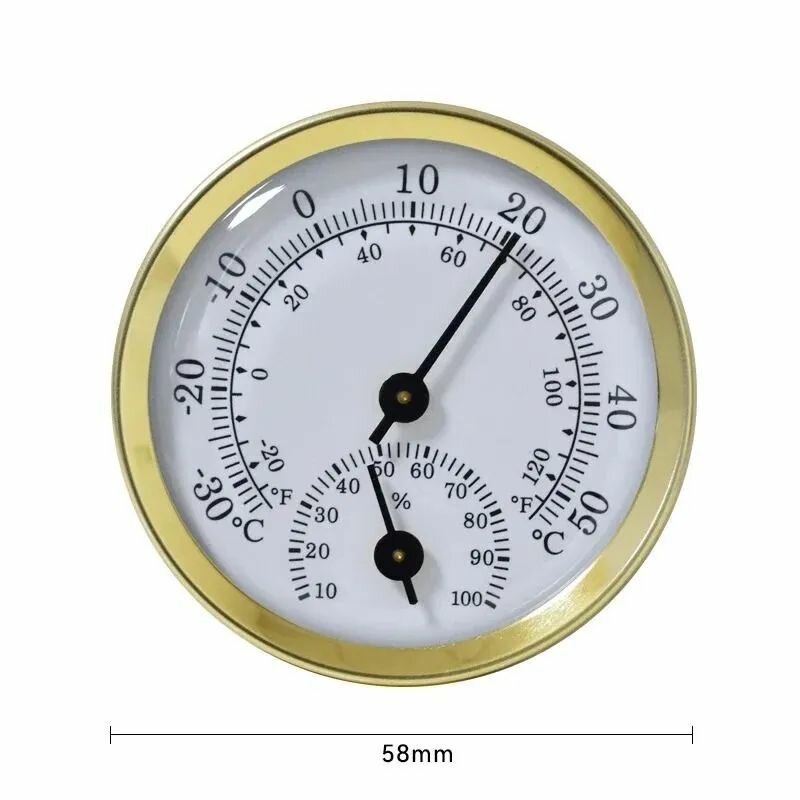 Стрелочный гигрометр-термометр миниатюрный для измерения влажности и температуры