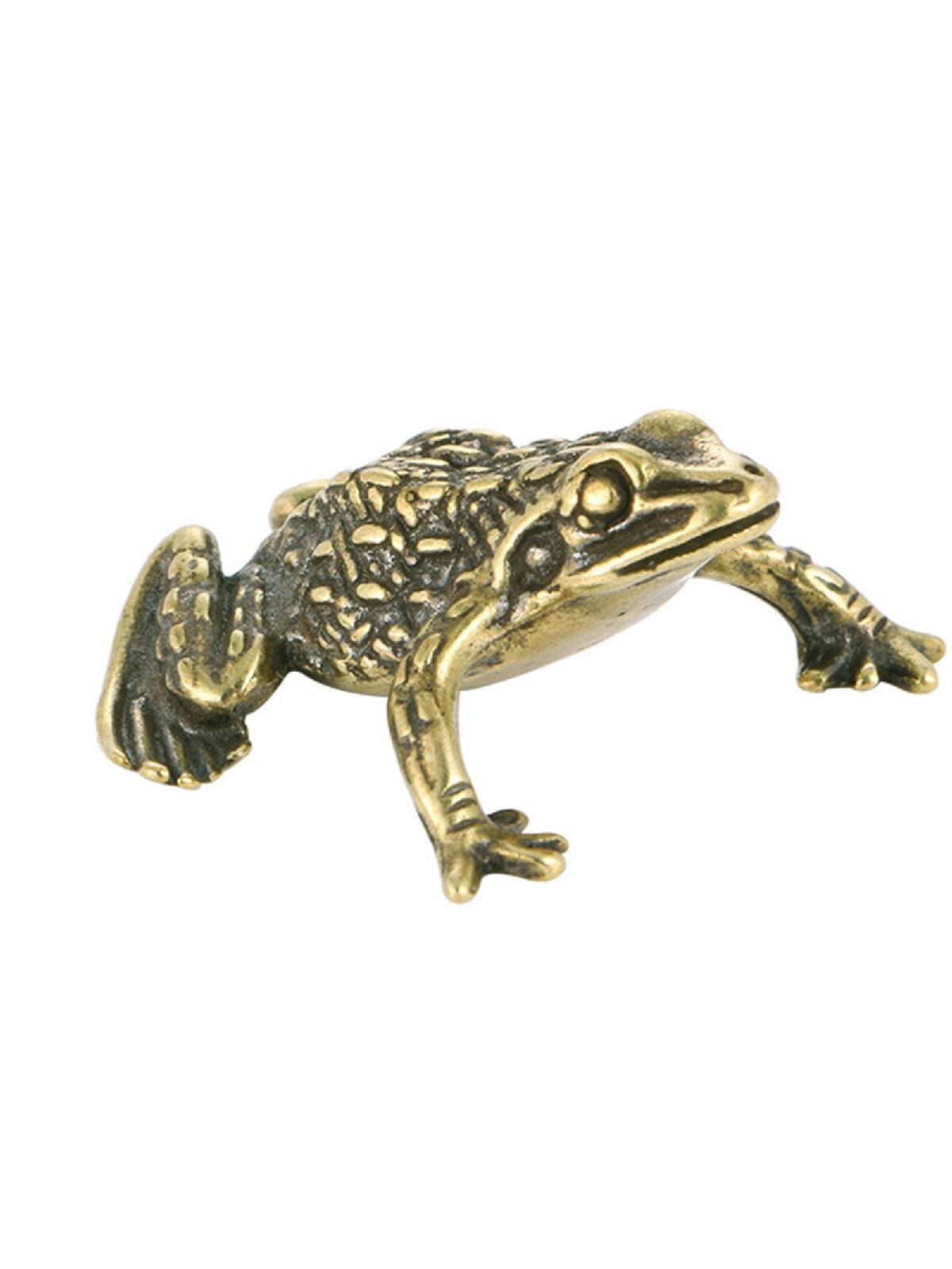 Латунные Статуэтки лягушек, Статуэтки животных, декоративные предметы для украшения дома
