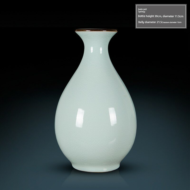 Антикварная керамическая ваза из Цзиндэчжэня, глазурь с эффектом кракле, классическое украшение для гостиной, для