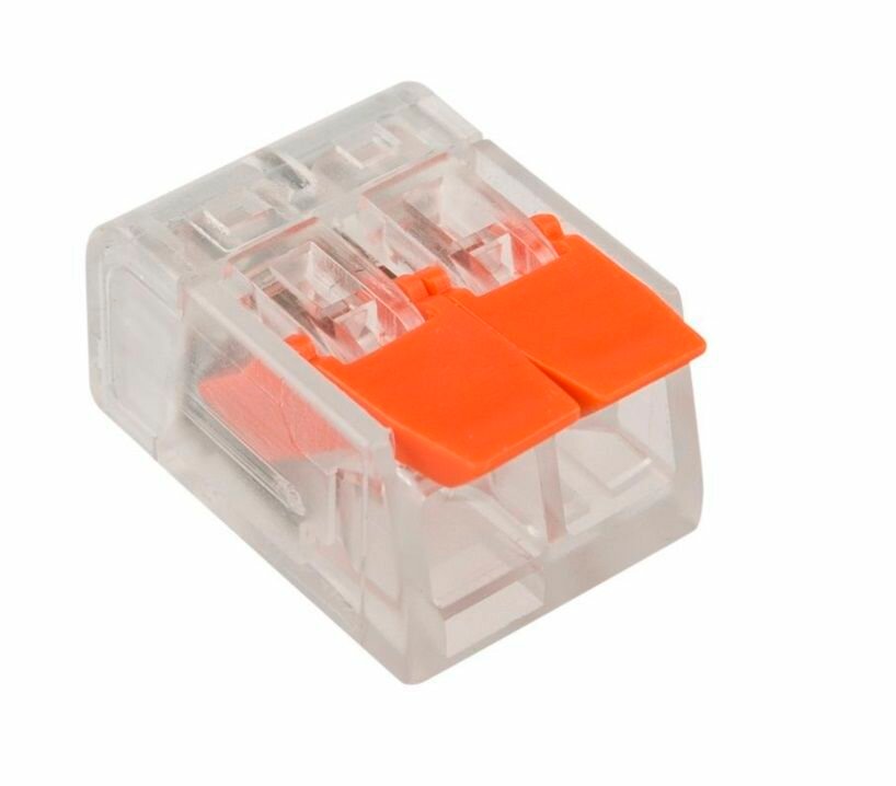 Зажимная клемма для соединения кабелей Pro Legend 2 контакта, прозрачная, 5 штук PL3826