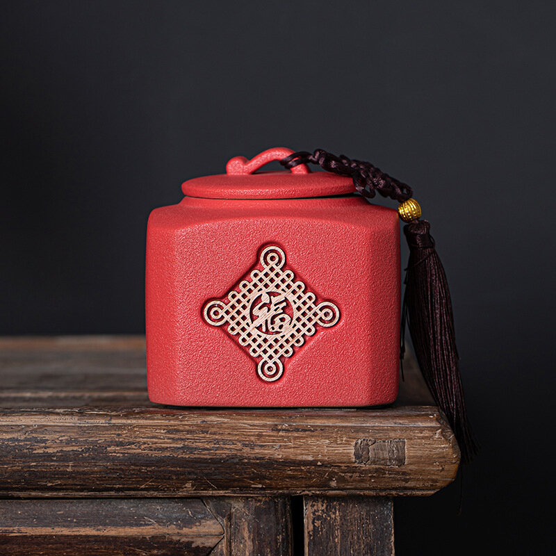 Пустая керамическая чайная банка для домашнего использования, креативная ретро герметичная емкость для черного чая, упаковочная коробка для пуэр-чая