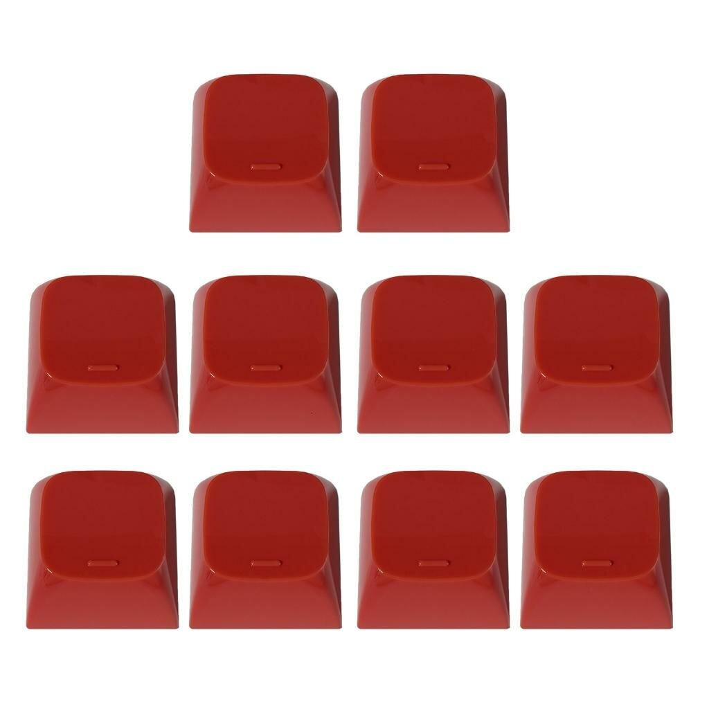 1U Цветные Желейные Кейкапы с Тактильными Маркерами, красный