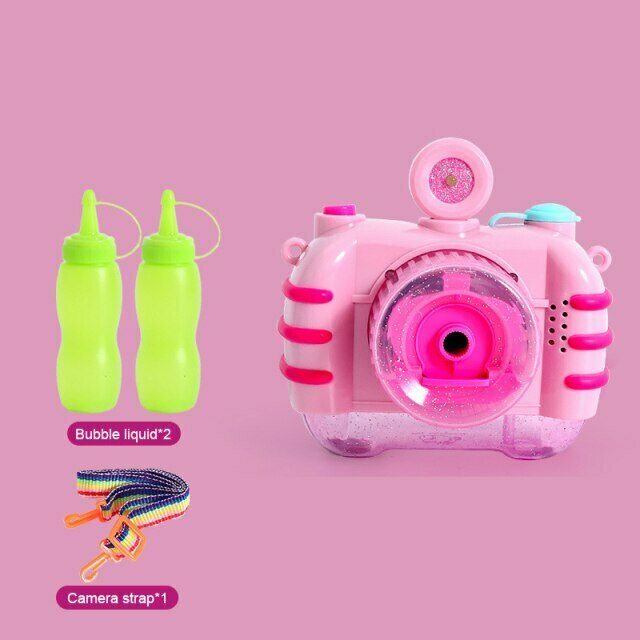 Камера пена дует игрушки дети полностью автоматическая мыльная пена машина электрическая музыка светло лето дети на открытом воздухе игрушки пена (розовый)