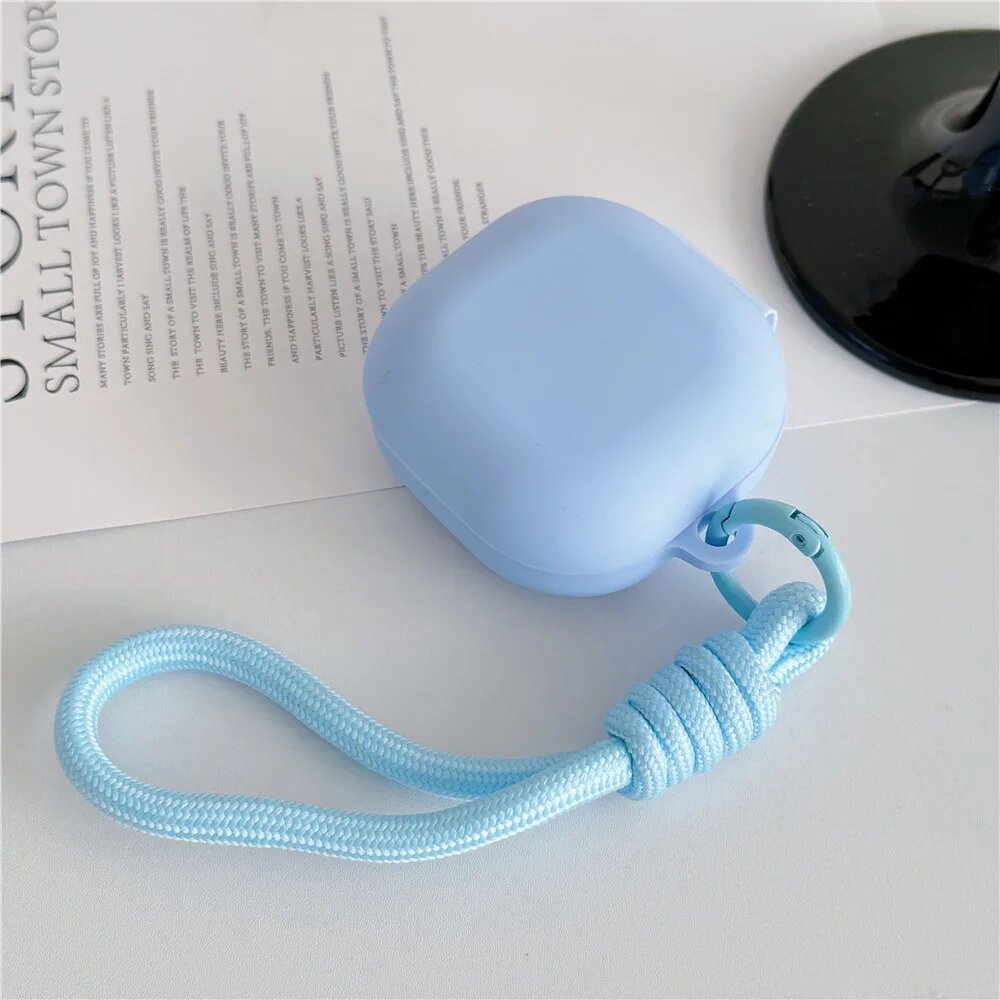 Цветной силиконовый чехол для Samsung Galaxy Buds 2 Pro/FE/2/Live/Pro Sky Blue