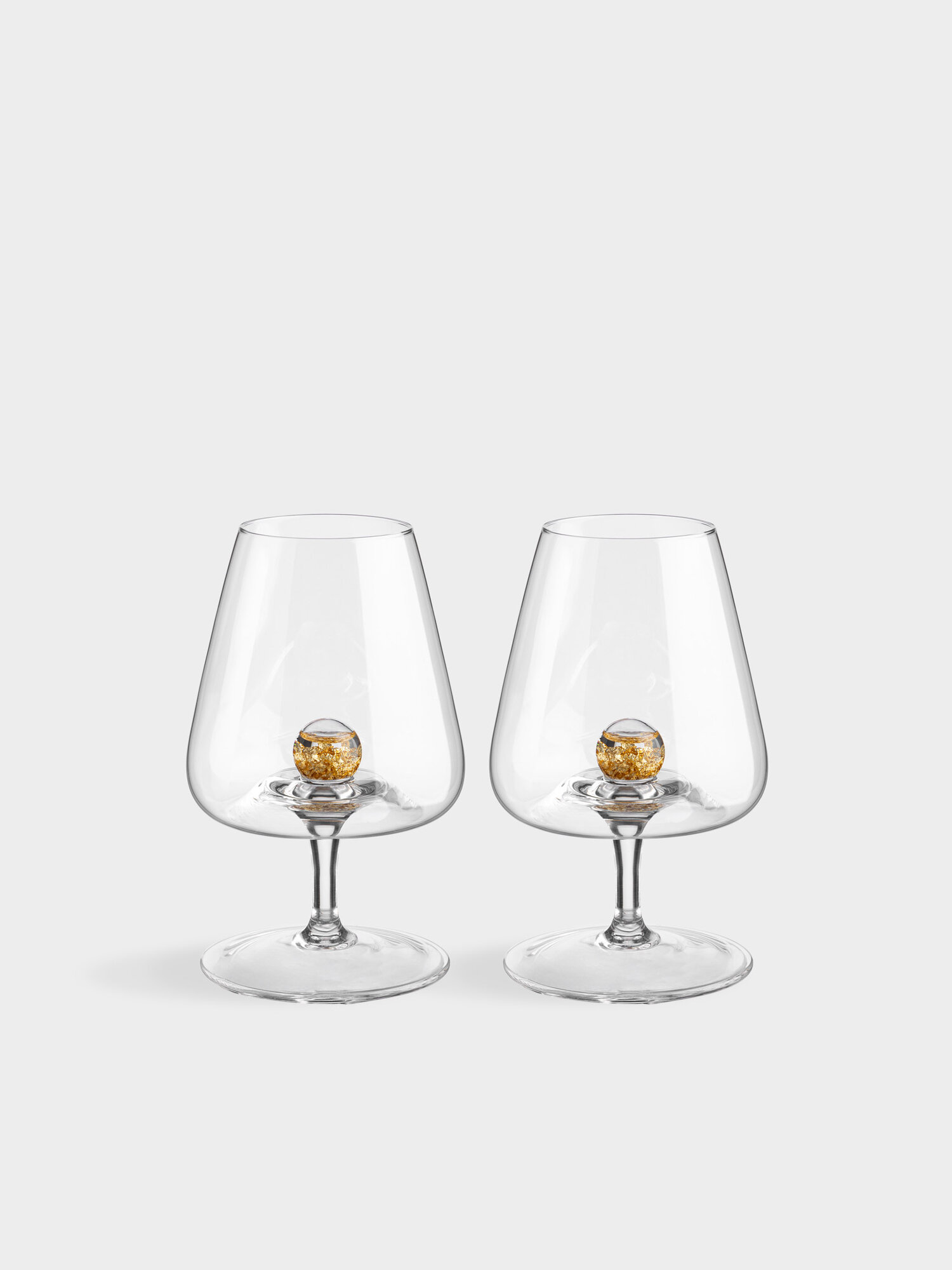 Бокал для коньяка, 430 мл, 2 шт, кристальное стекло, Янтарный шар, Sorento globular, Kuchenland